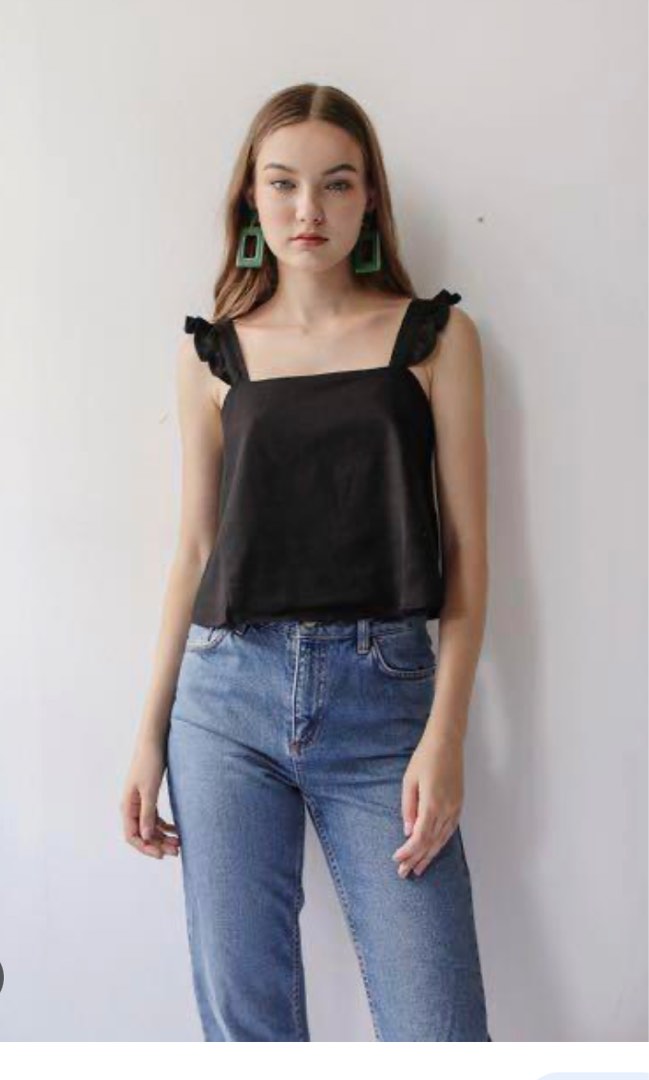 Tinsel Rack Jess Flutter Top, Women's Fashion, Tops, Other Tops on ...