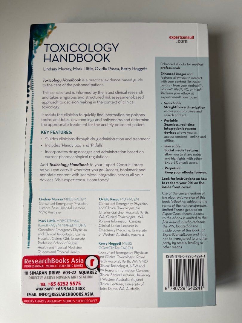 Toxicology Handbook, 3rd edition, Hobbies & Toys, Books & Magazines ... Toxicology Handbook, 3rd edition, Hobbies & Toys, Books & Magazines ...