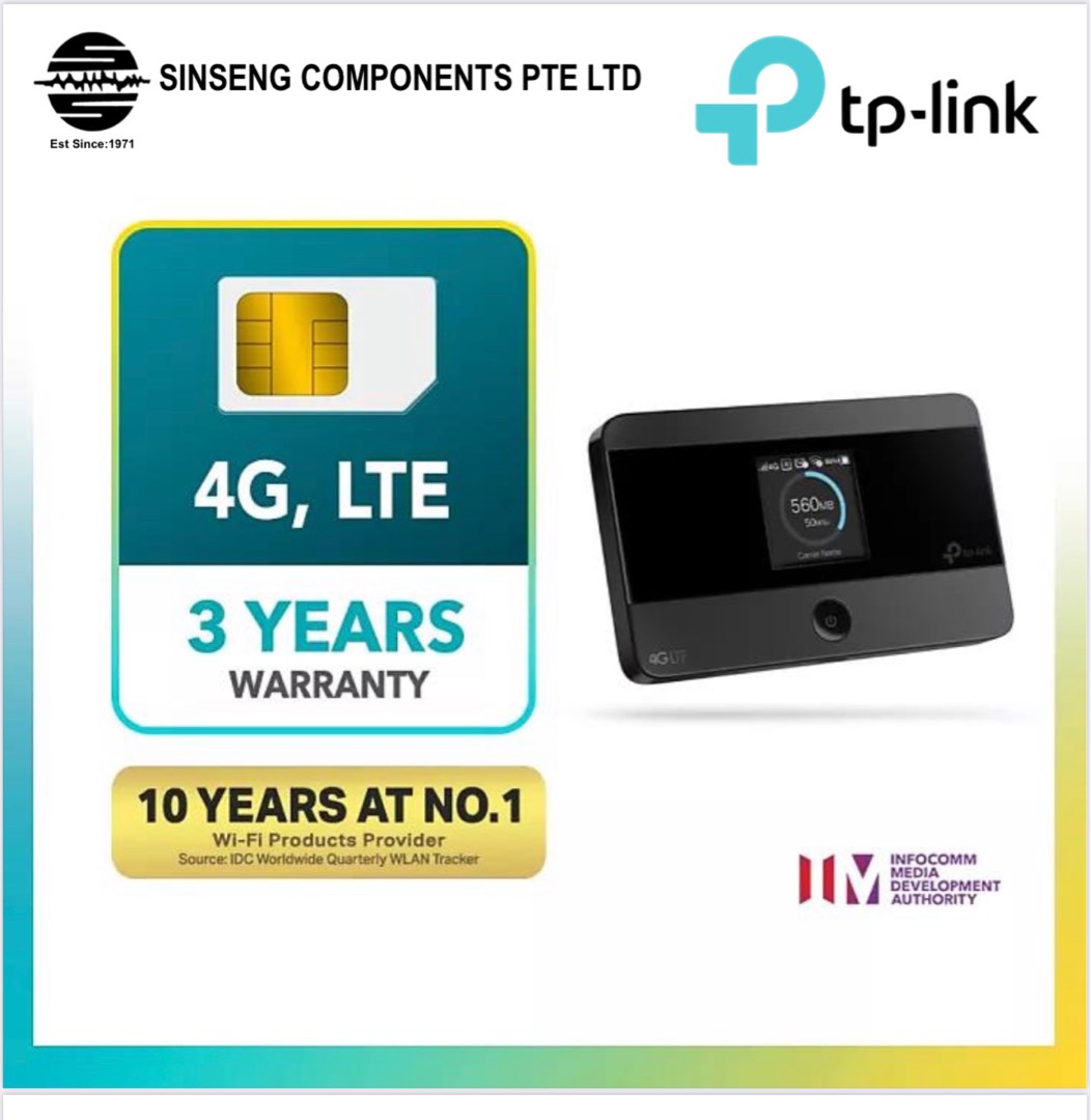 TP-LINK M7350 Portable 4G Sim Router with High Speed 3G/4G LTE Mobile ...