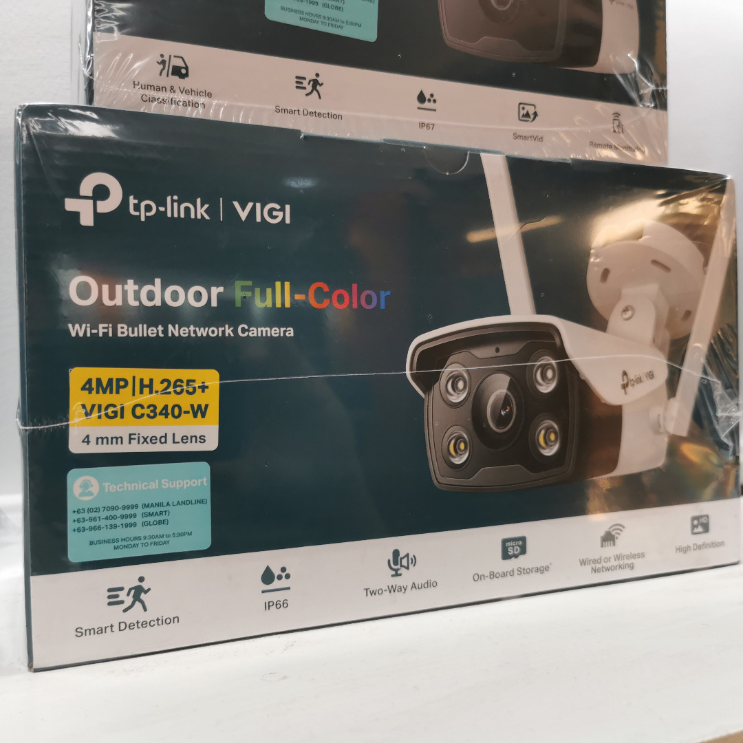 TP-Link VIGI C340-W 4mm 4MP Full-Color Wi-Fi Bullet Network Camera CCTV ...