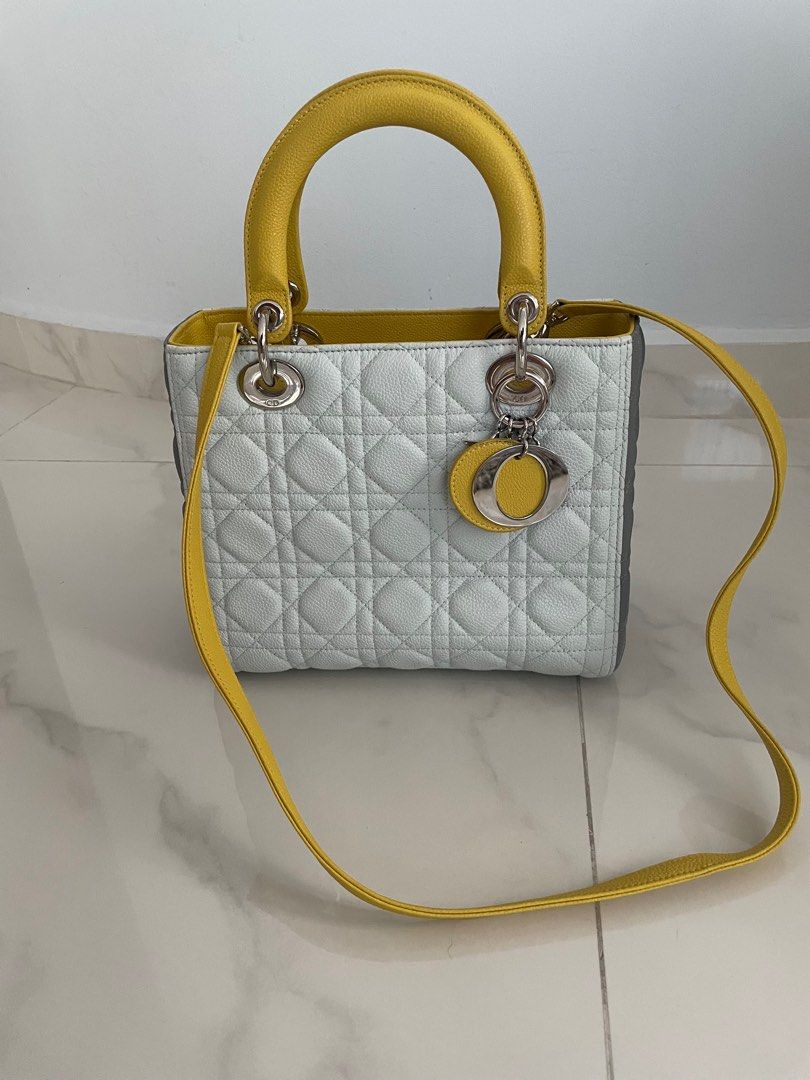 Tri-colour Lady Dior medium, Luxury, Bags & Wallets on Carousell