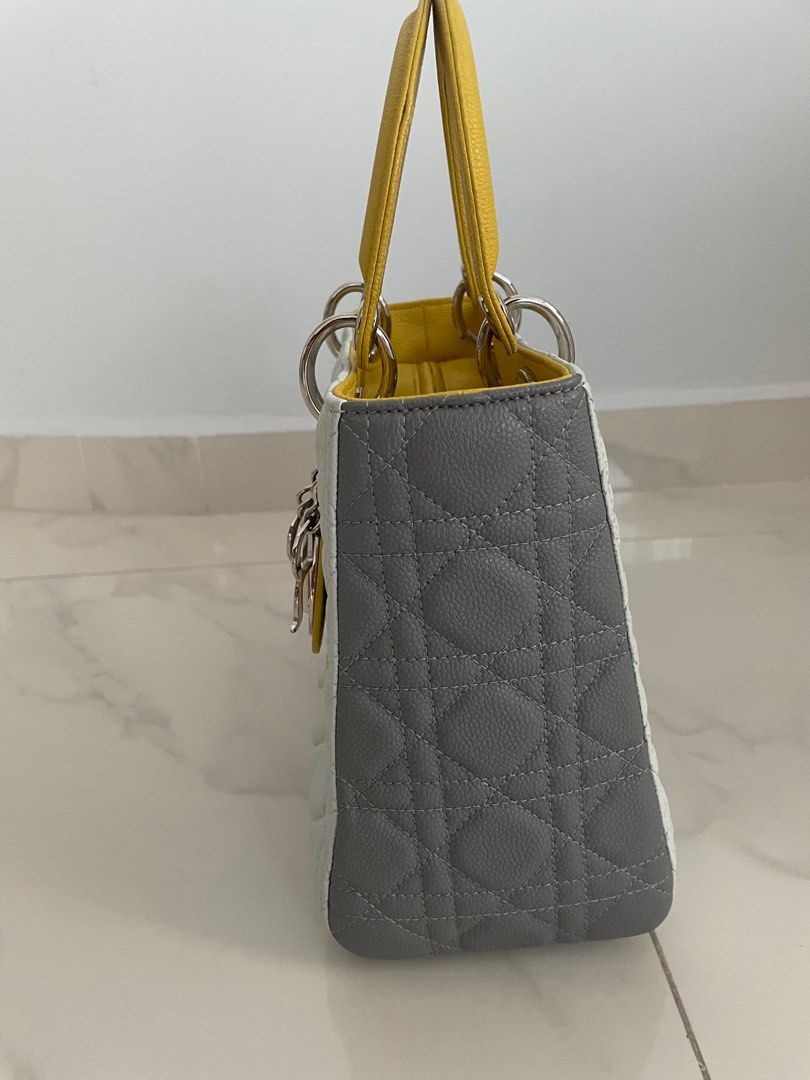 Tri-colour Lady Dior medium, Luxury, Bags & Wallets on Carousell