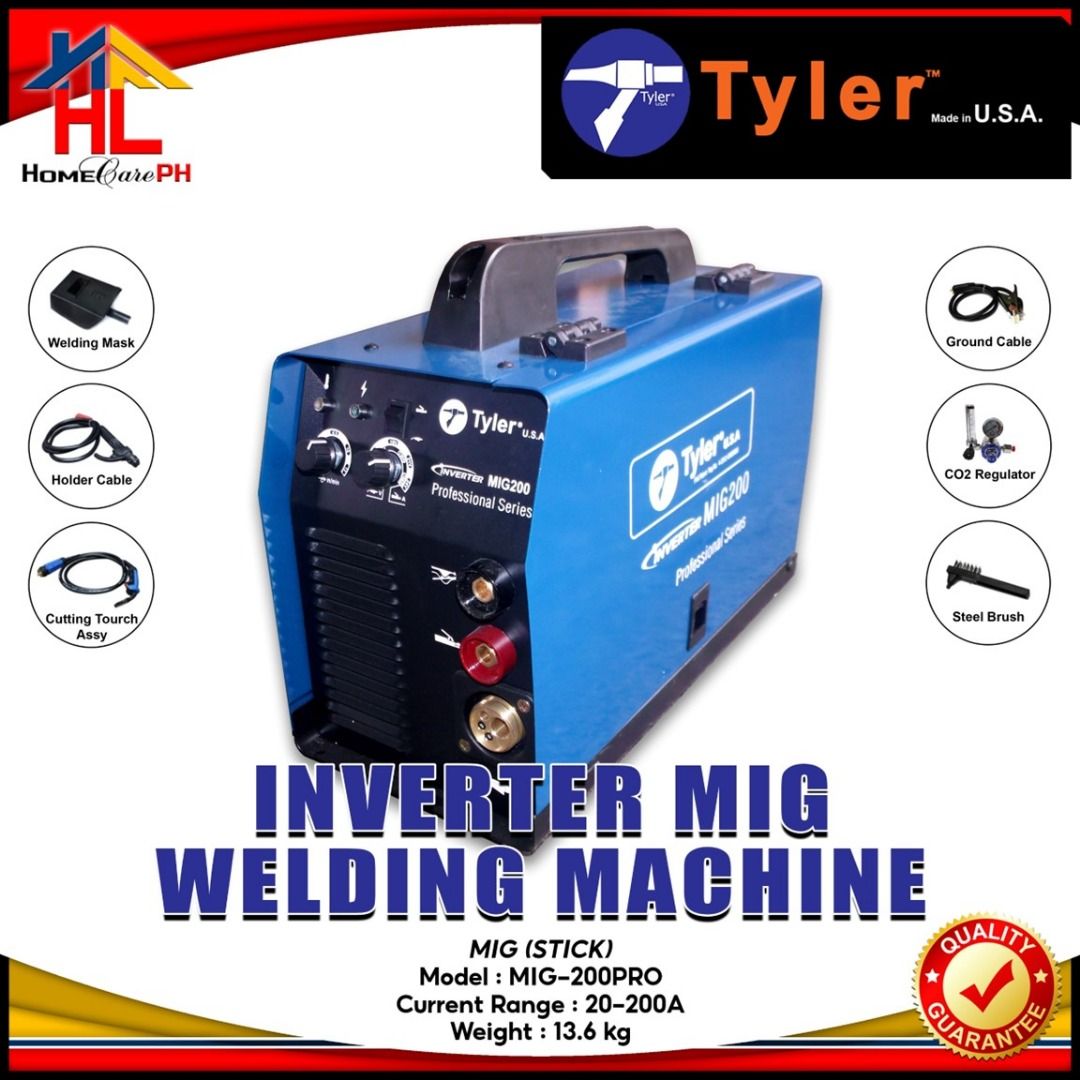 "Tyler" Inverter MIG Welding Machine (MIG Stick) MIG-160PRO/MIG-200PRO ...