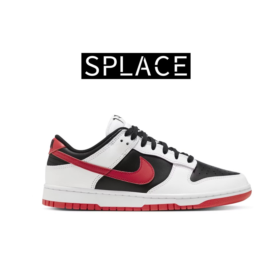 [US 8-10.5] Nike Dunk Low Retro - Reverse Panda Red Swoosh, Men's ...