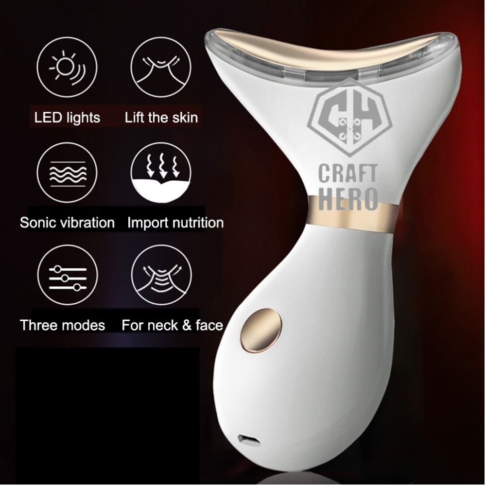 V Shaped Facial Lifting Device Protable LED Photon Therapy Facial Neck ...