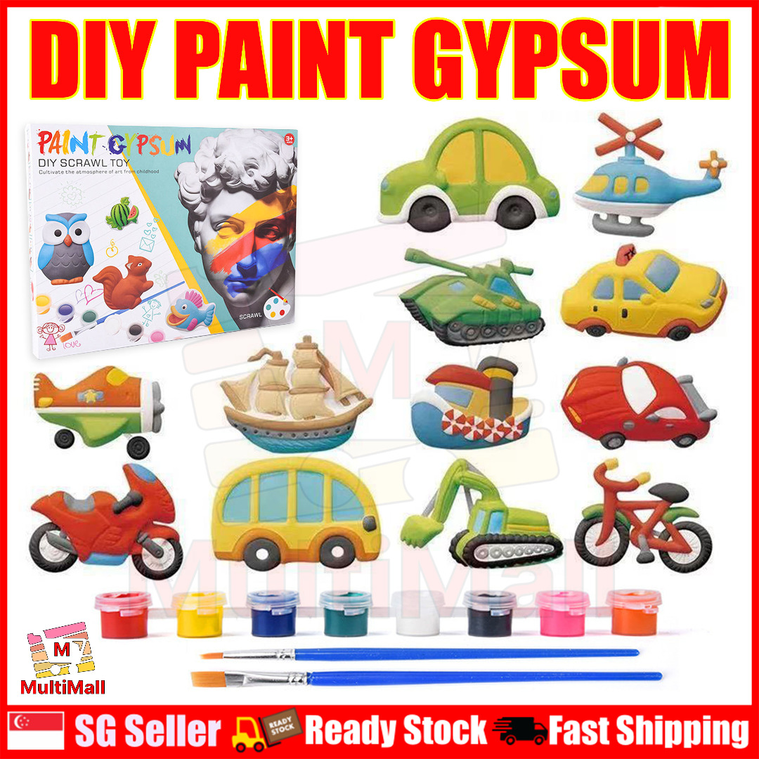 Vehicle DIY Paint Gypsum (Landscape Box) l Educational Toys for ...