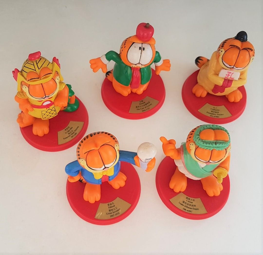 Vintage Garfield Souvenir, 12 Garfield Figures, Edison, Caesar ...