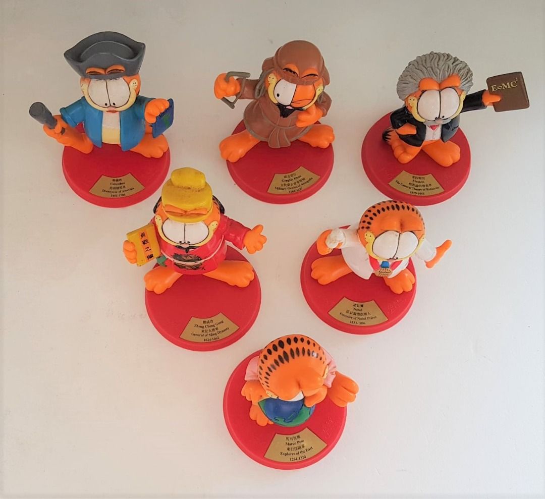 Vintage Garfield Souvenir, 12 Garfield Figures, Edison, Caesar ...