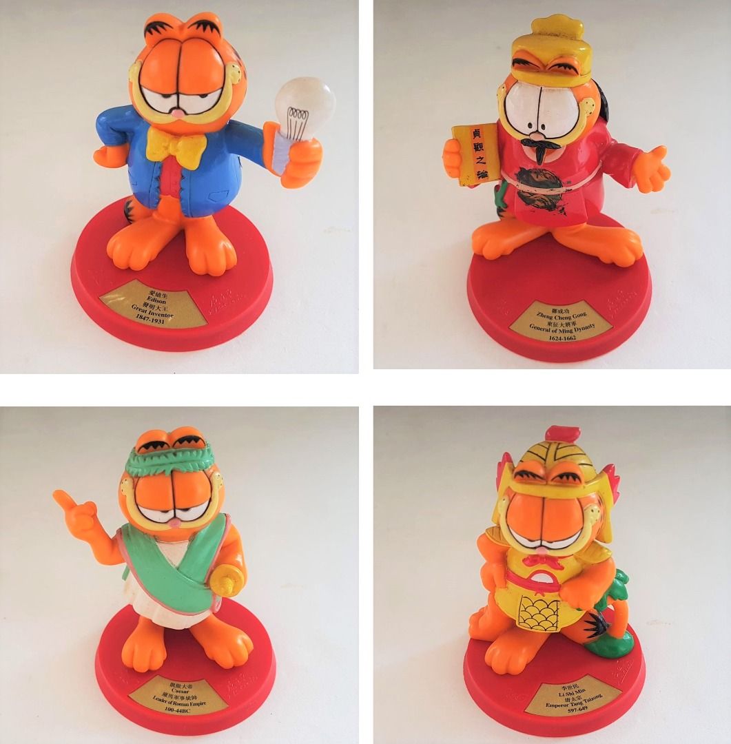 Vintage Garfield Souvenir, 12 Garfield Figures, Edison, Caesar ...