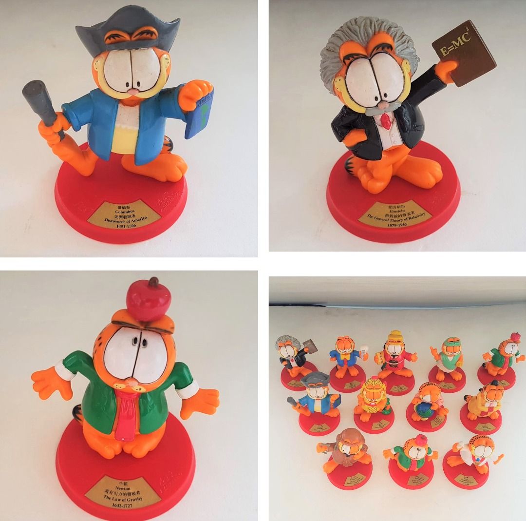 Vintage Garfield Souvenir, 12 Garfield Figures, Edison, Caesar ...