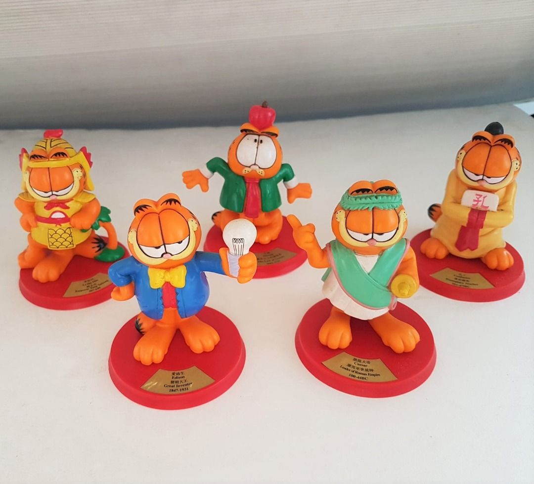 Vintage Garfield Souvenir, 12 Garfield Figures, Edison, Caesar ...
