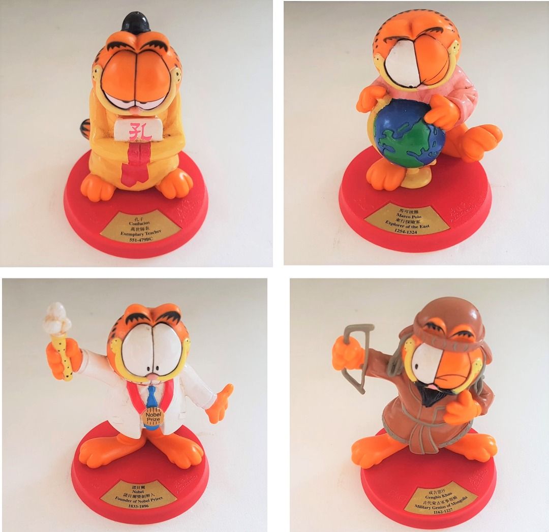 Vintage Garfield Souvenir, 12 Garfield Figures, Edison, Caesar ...