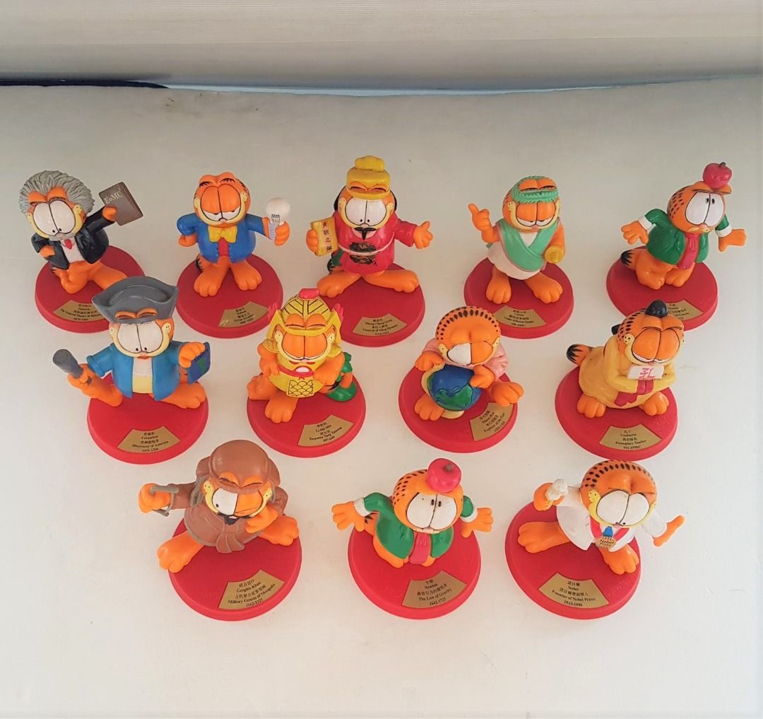 Vintage Garfield Souvenir, 12 Garfield Figures, Edison, Caesar ...