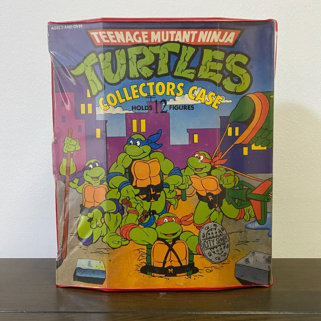 VINTAGE Teenage Mutant Ninja Turtles Collectors Case + 8 action figures ...