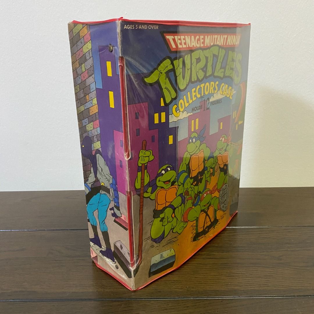 VINTAGE Teenage Mutant Ninja Turtles Collectors Case + 8 action figures ...