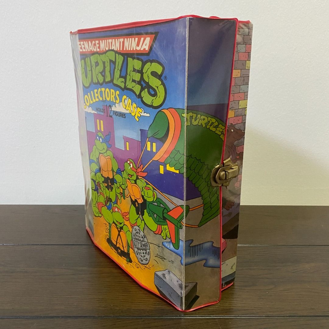 VINTAGE Teenage Mutant Ninja Turtles Collectors Case + 8 action figures ...