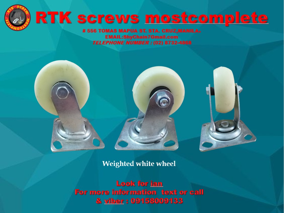 Weighted white wheel 5 Fixed, Commercial & Industrial, Construction ...