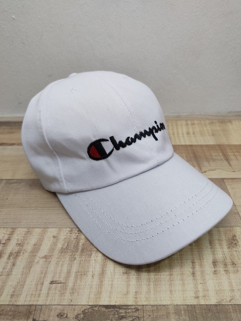 White Champion Cap, Men's Fashion, Watches & Accessories, Caps & Hats ...