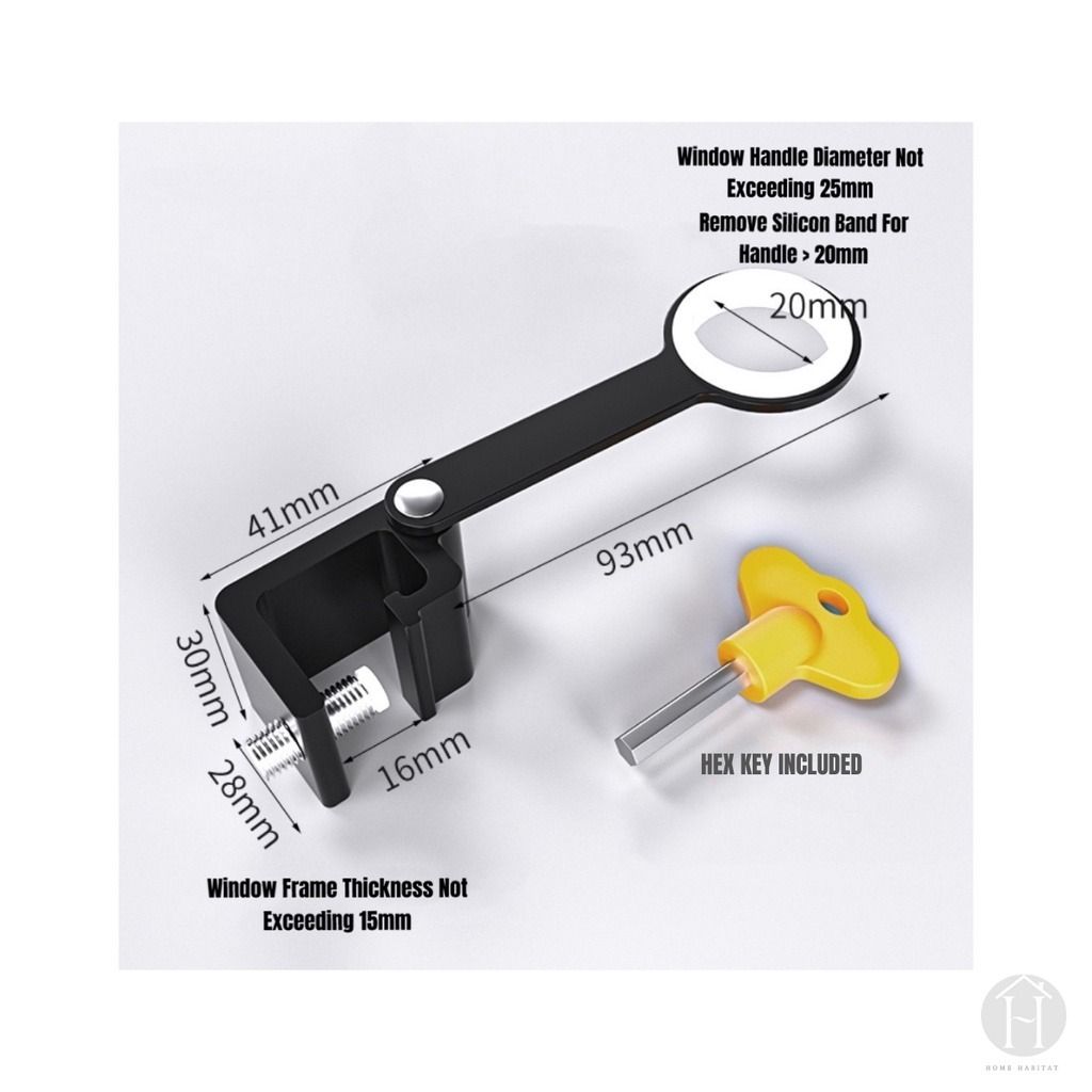 Window Fixed Restrictor No Drilling Child Safety NT0772, Furniture ...