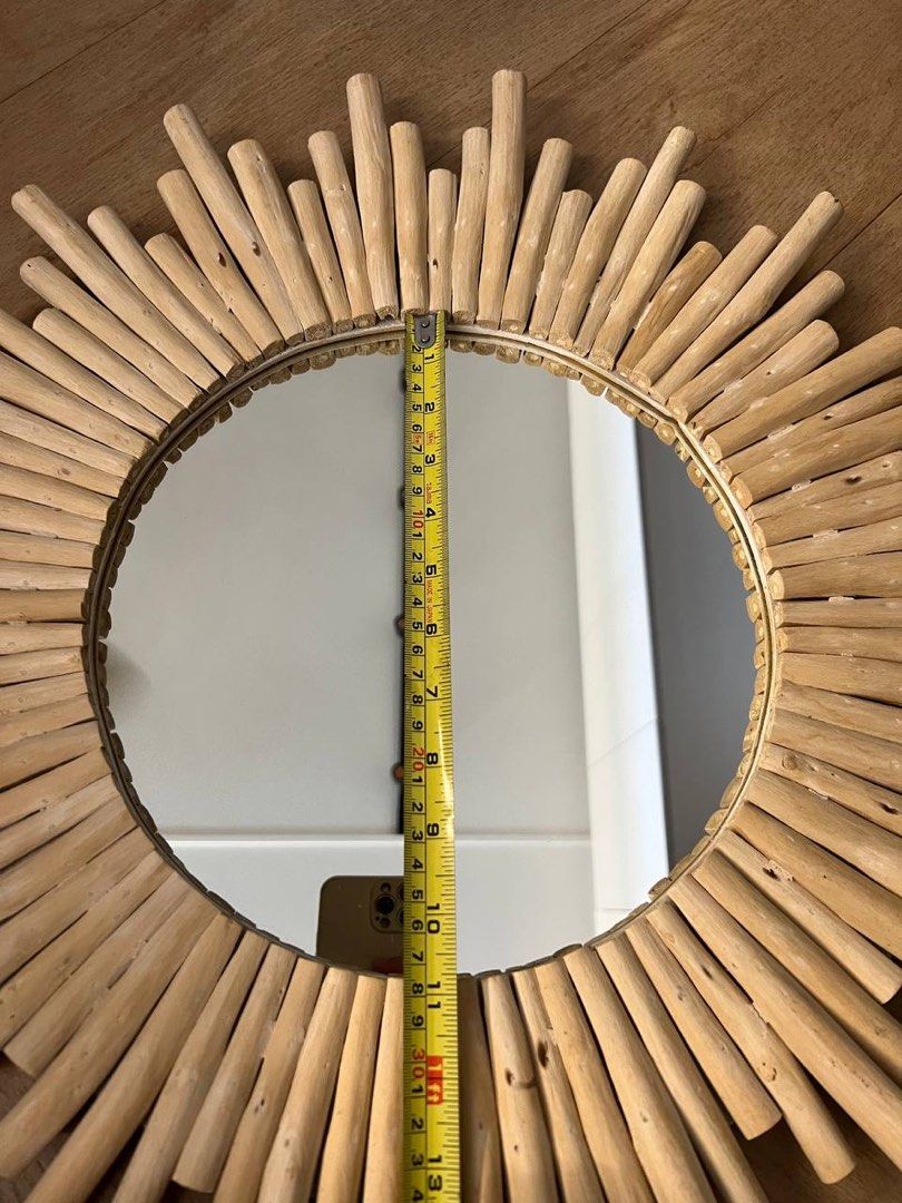 Wooden Sunshine Wall Mirror, Furniture & Home Living, Home Decor ...