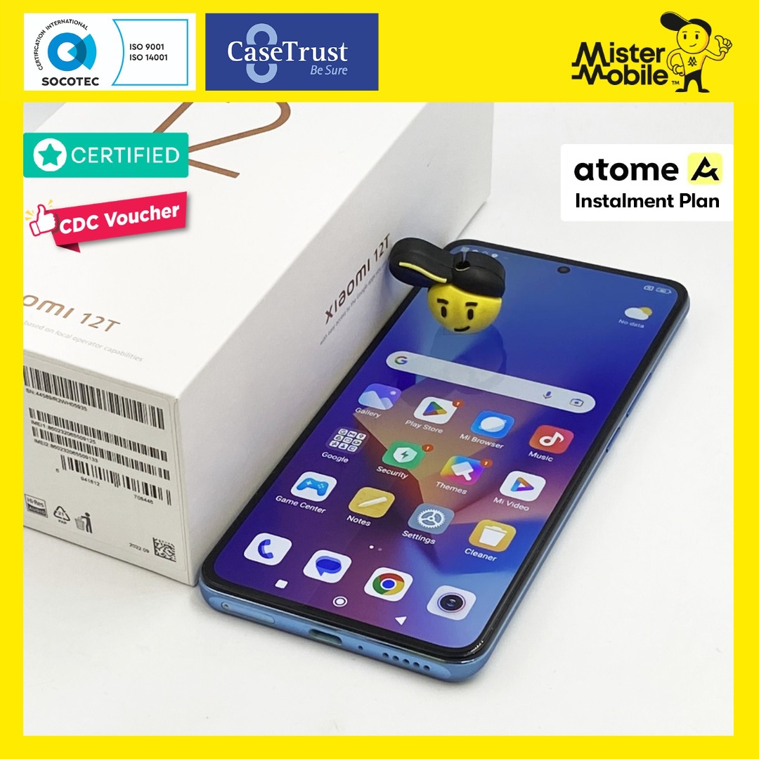 Xiaomi Mi 12T 5G 256 256GB Blue Local Used Set, Mobile Phones & Gadgets ...
