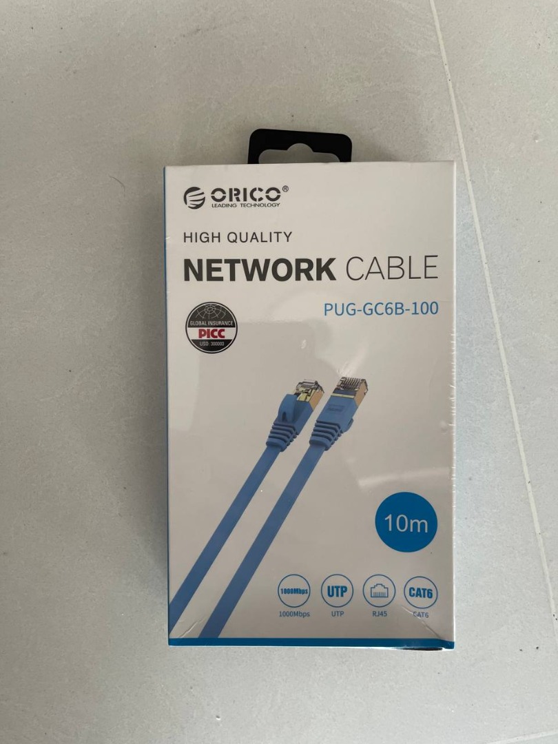 10 Meters Network Cable 1000 mbs Brand New, Computers & Tech, Parts ...