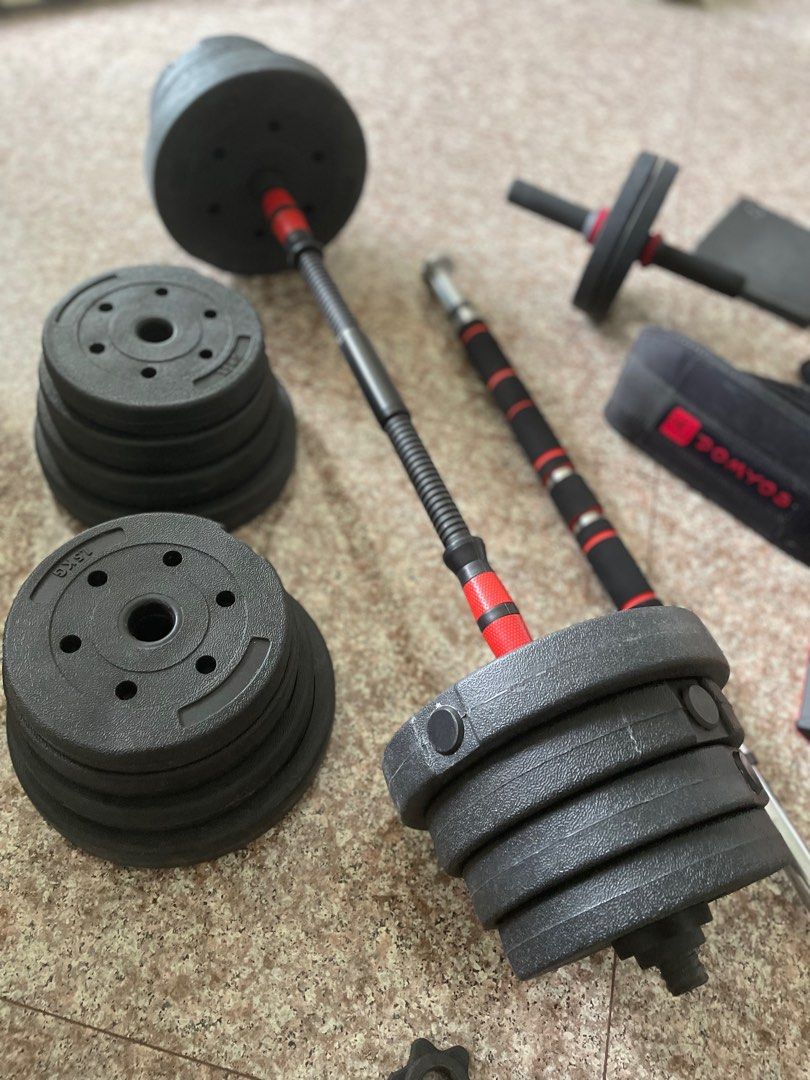 40kg weight dumbbell musculation full kit, Sports Equipment, Exercise ...