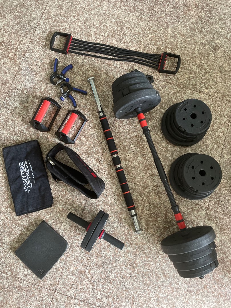 40kg weight dumbbell musculation full kit, Sports Equipment, Exercise ...