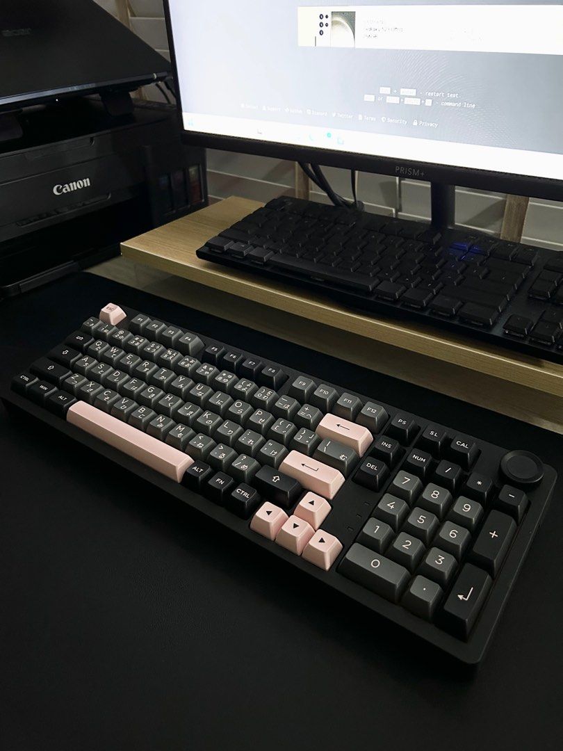 96% custom mechanical keyboard (Pink Hiragana keycaps), Computers ...