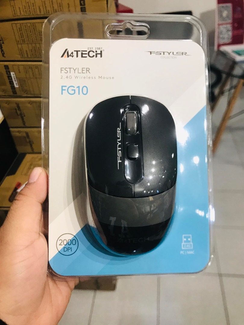 A4Tech Fstyler FG35 2.4G Wireless Mouse Grey on Carousell