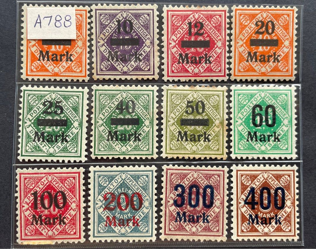 A788 - Germany & Colonies Deutsche Porto Sache Dients Empire Mark ...