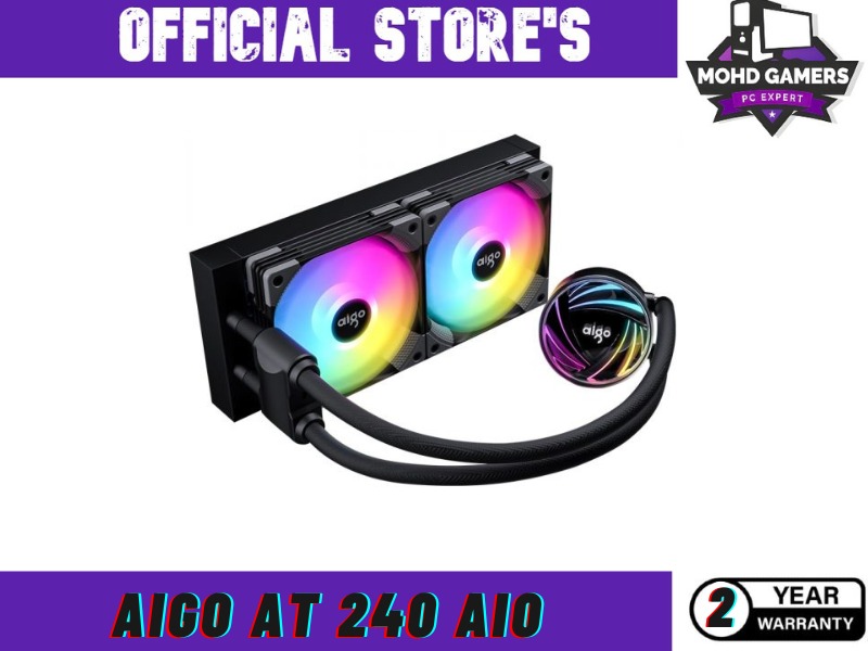 AIGO AT240 240MM AIO LIQUID CPU COOLER, Computers & Tech, Parts ...