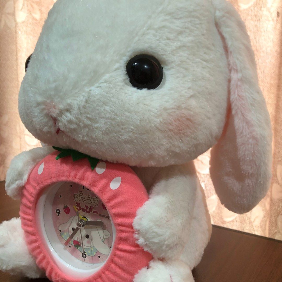 Amuse loppy strawberry clock plush plushie soft toy bunny rabbit, Hobbies & Toys, Toys & Games ...