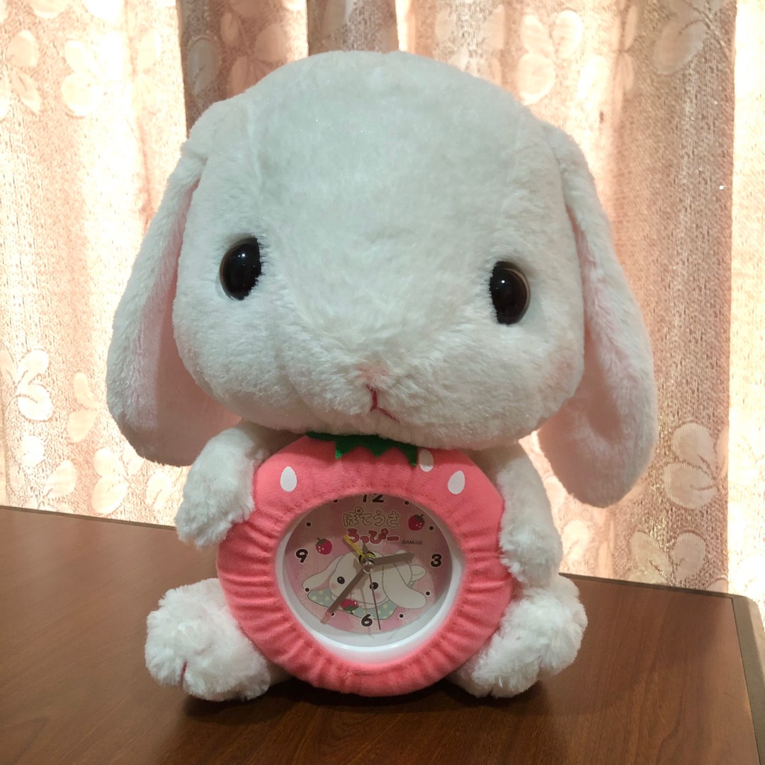 Amuse loppy strawberry clock plush plushie soft toy bunny rabbit ...