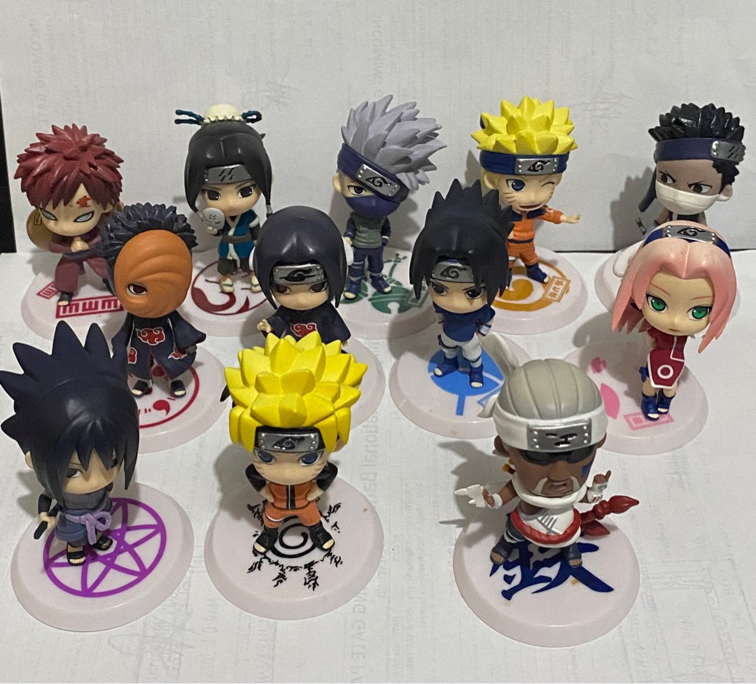 Authentic 12 Pcs Naruto Chibi Figure Bundle on Carousell
