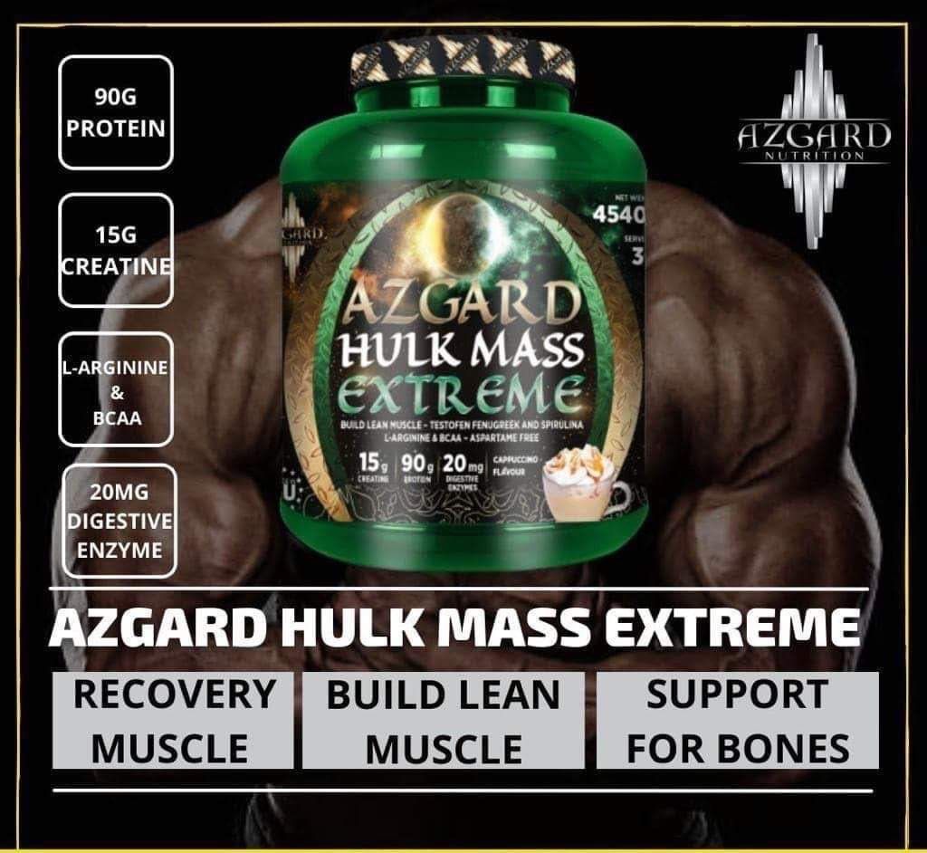 Azgard Hulk Mass Extreme Protein, Health & Nutrition, Health ...