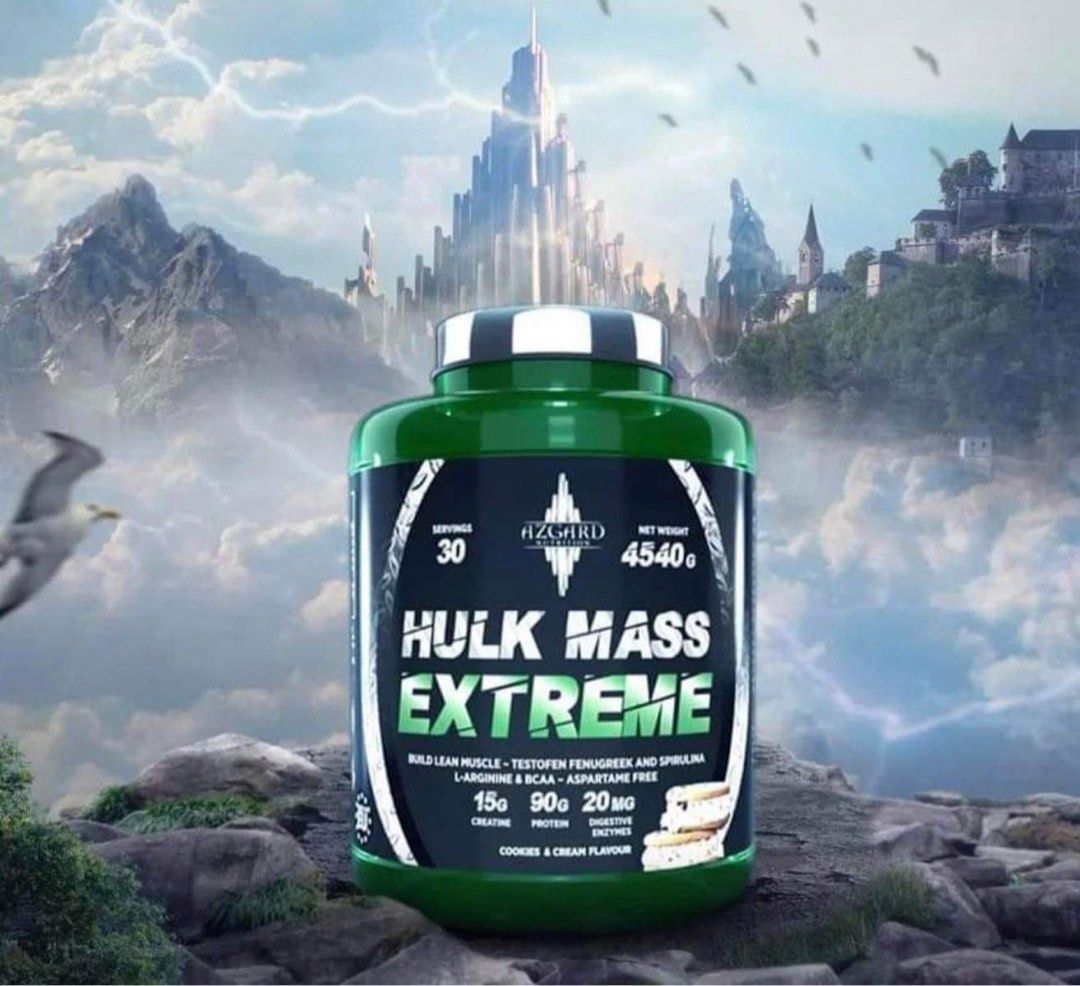 Azgard Hulk Mass Extreme Protein, Health & Nutrition, Health ...