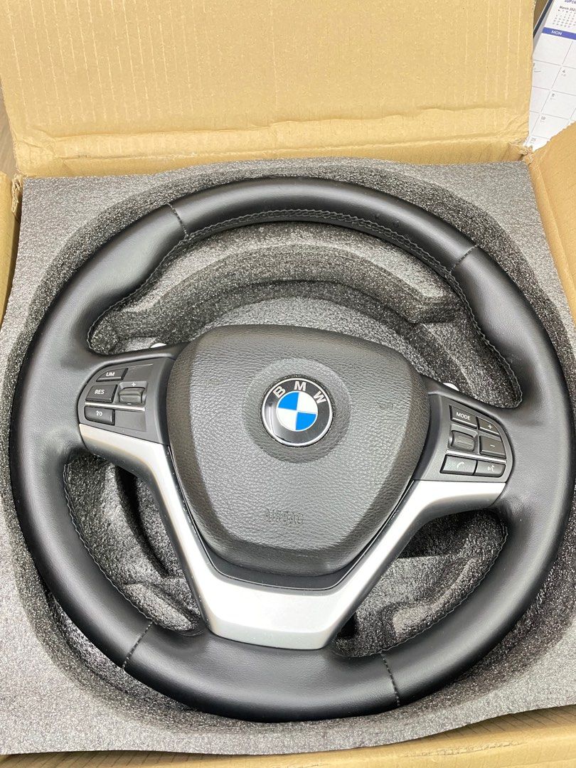 BMW x5 f15 original steering with new wrap soft leather, Car ...