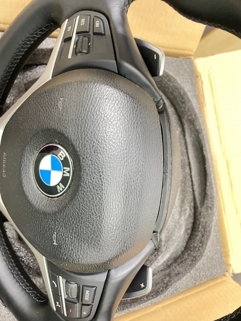 BMW x5 f15 original steering with new wrap soft leather, Car ...