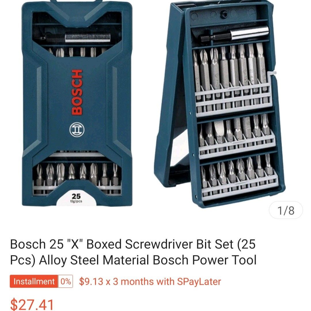 Bosch Screwdriver Bit Set, Furniture & Home Living, Home Improvement ...