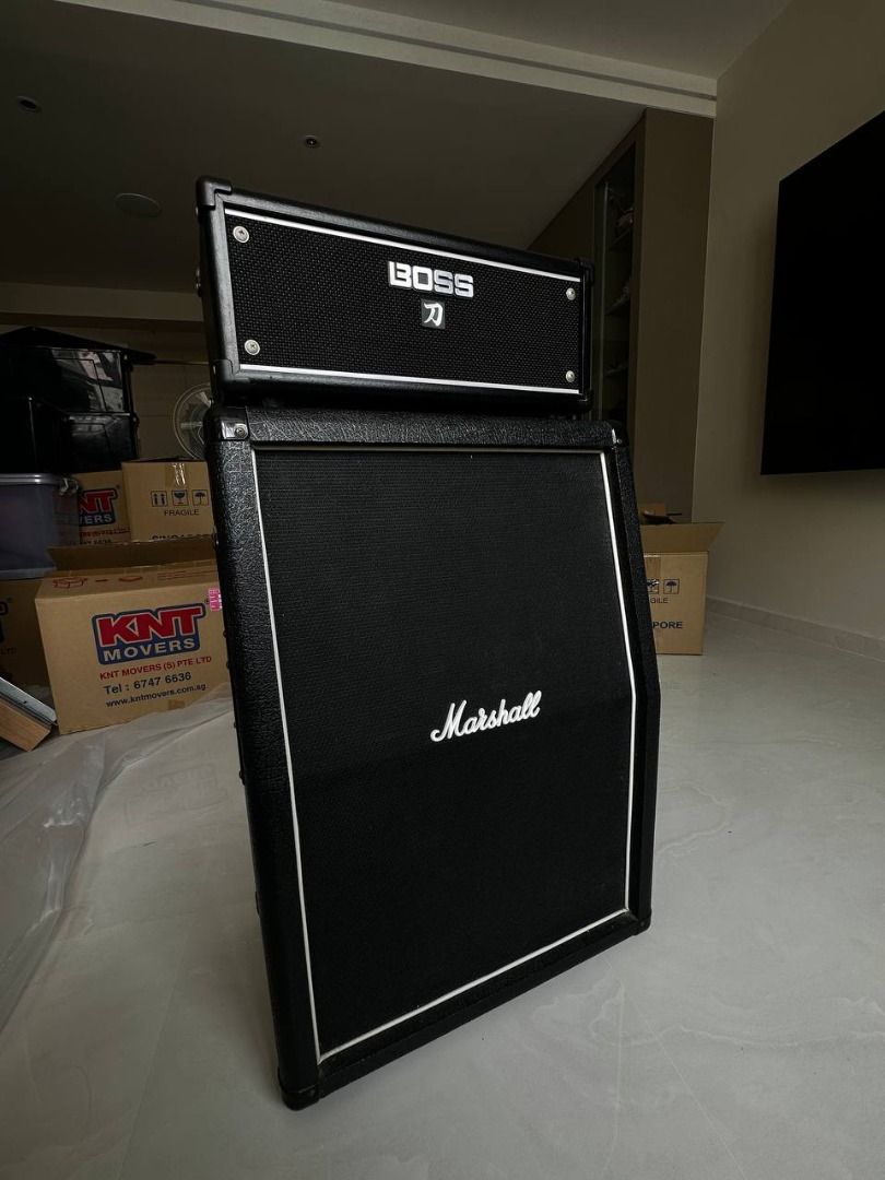 BOSS katana MK1 100w amp head + Marshall MX212AR 160W 2x12 Vertical cabinet, Hobbies & Toys ...