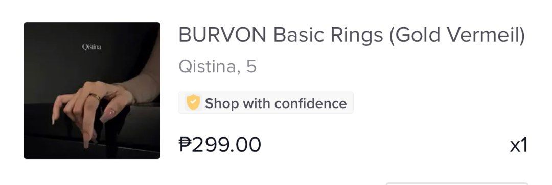 Burvon Gold Classic Ring, Women's Fashion, Jewelry & Organizers, Rings ...