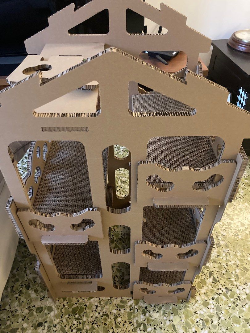 5 storey Cat condo Cat Mansion Chateau Rumah Kuching, Pet Supplies ...