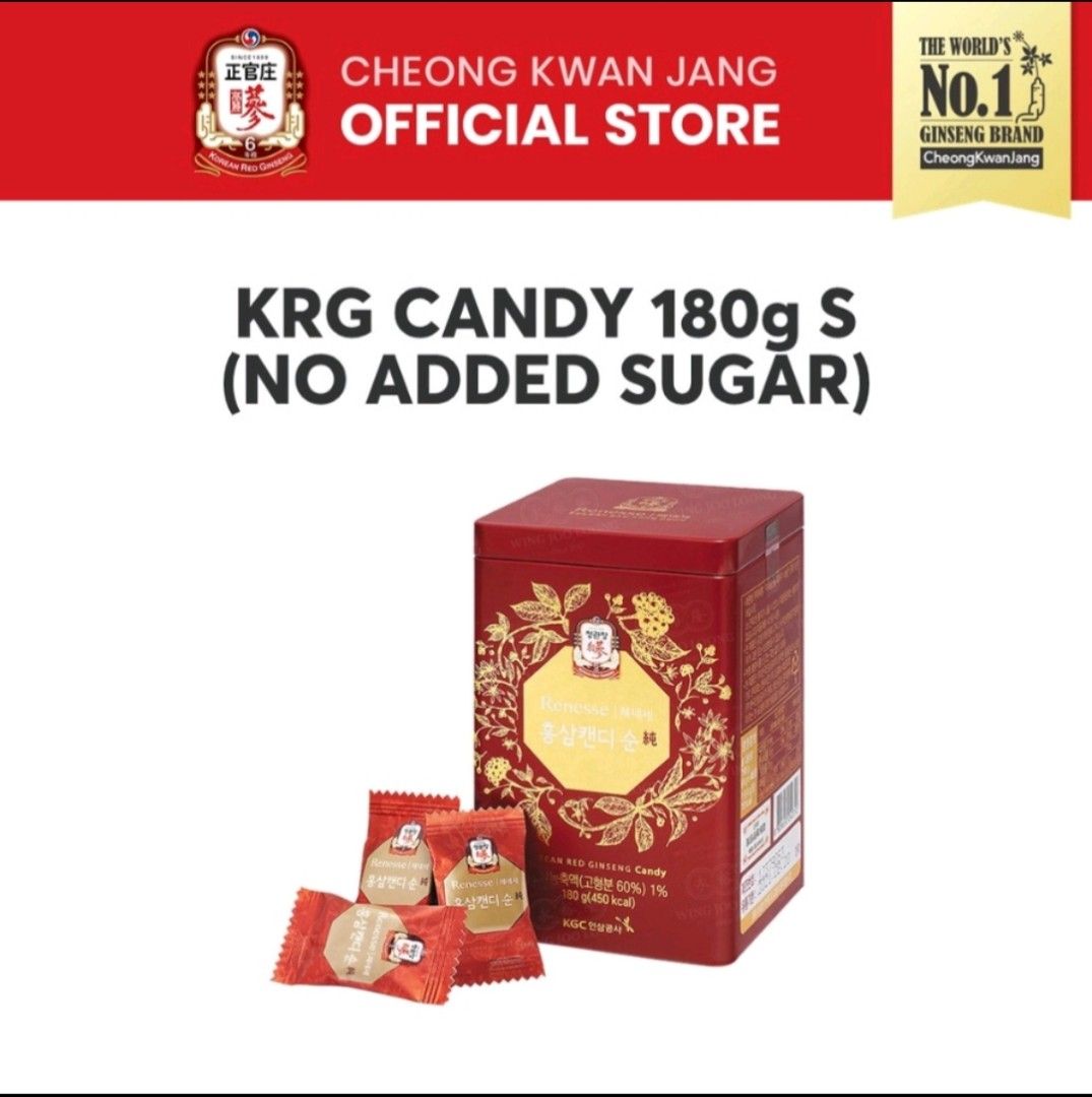 Cheong Kwan Jang KGC Renesse sugar free candy with 1% 6years Korean Red ...
