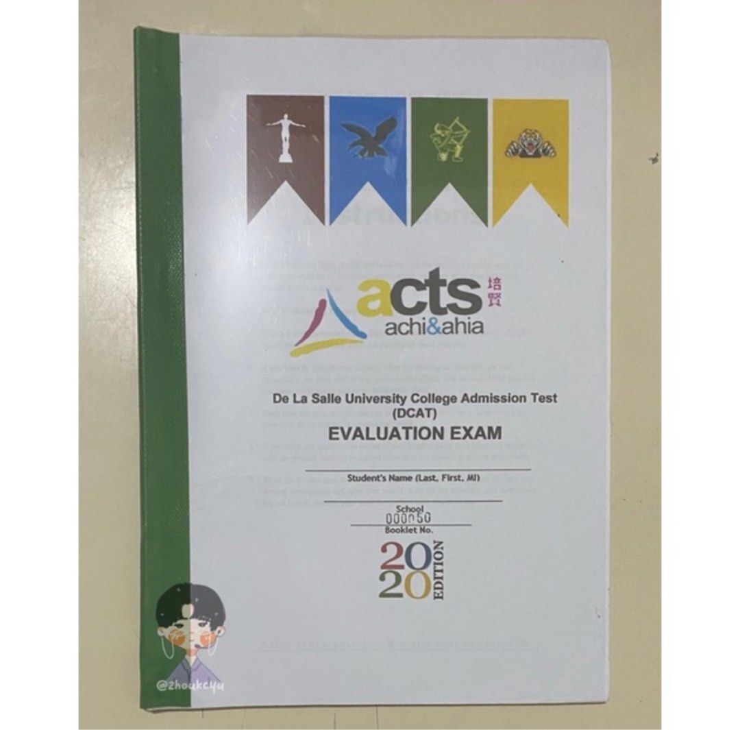 College Entrance Exam Test (CETS) Reviewers Maroon Bluebook ACTS MSA ...