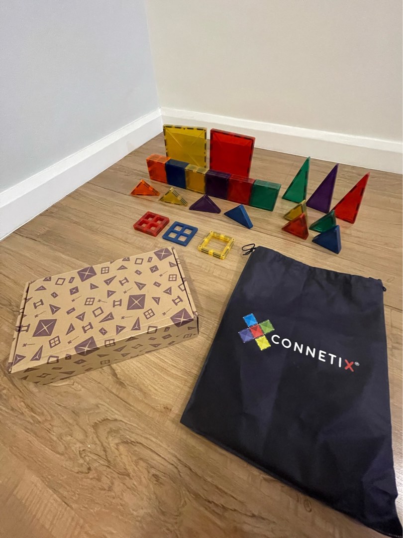 Connetix Magnetic Tiles (62pcs) Starter Set on Carousell