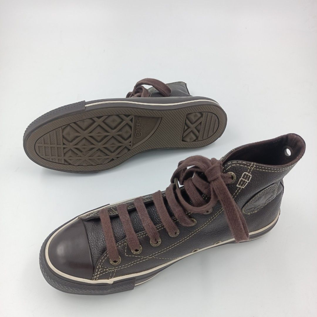 CONVERSE Chuck Taylor ALL STAR EUROPEAN Leather Espresso Brown High Top ...