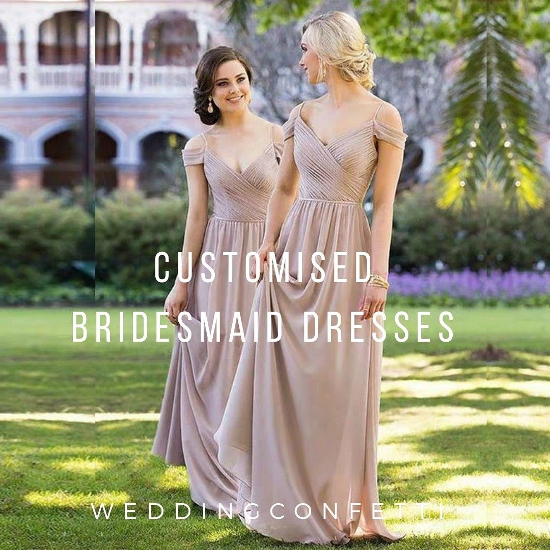 Customised Bridesmaid Dress, Women's Fashion, Dresses & Sets, Dresses ...