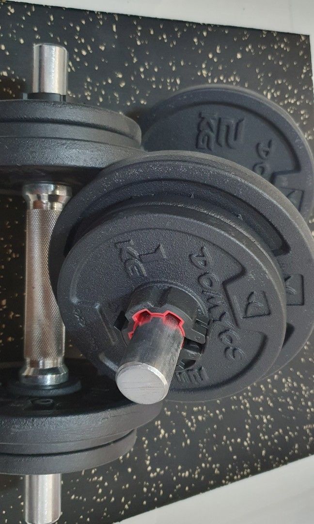 Decathlon domyos dumbbell set, total 17 kg, Sports Equipment, Exercise ...