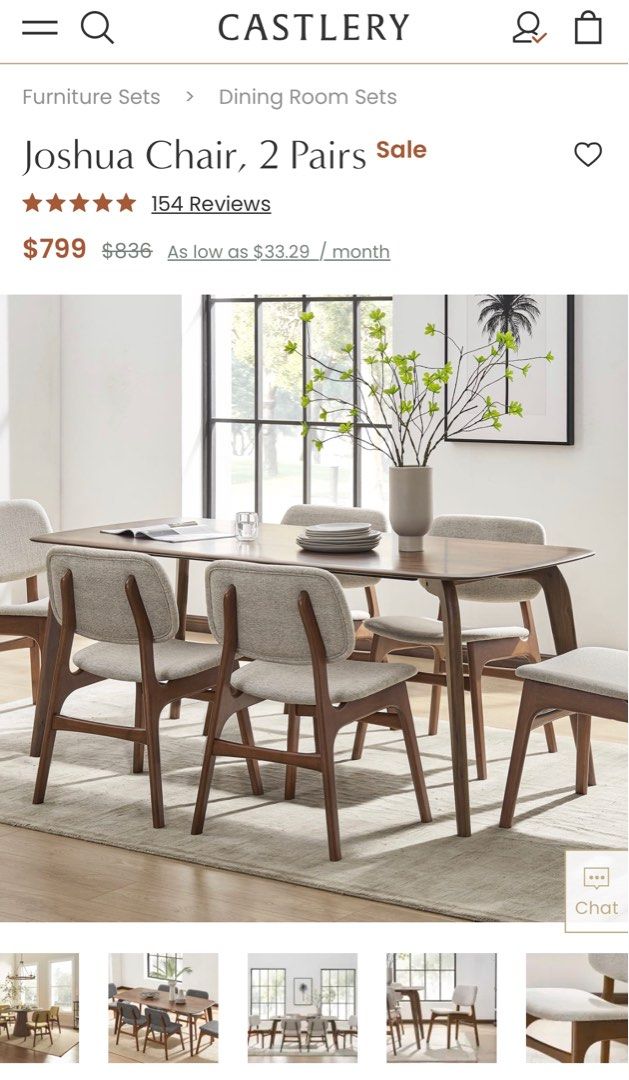 Dining Table & Castlery dining chairs (4), Furniture & Home Living ...